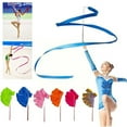 2/4m Colorful Ribbons Dance Ribbon Rhythmic Art Gymnastics Rod Training ...