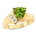 Star K Genuine Peridot Trillion Triangle Contemporary Modern Designer ...