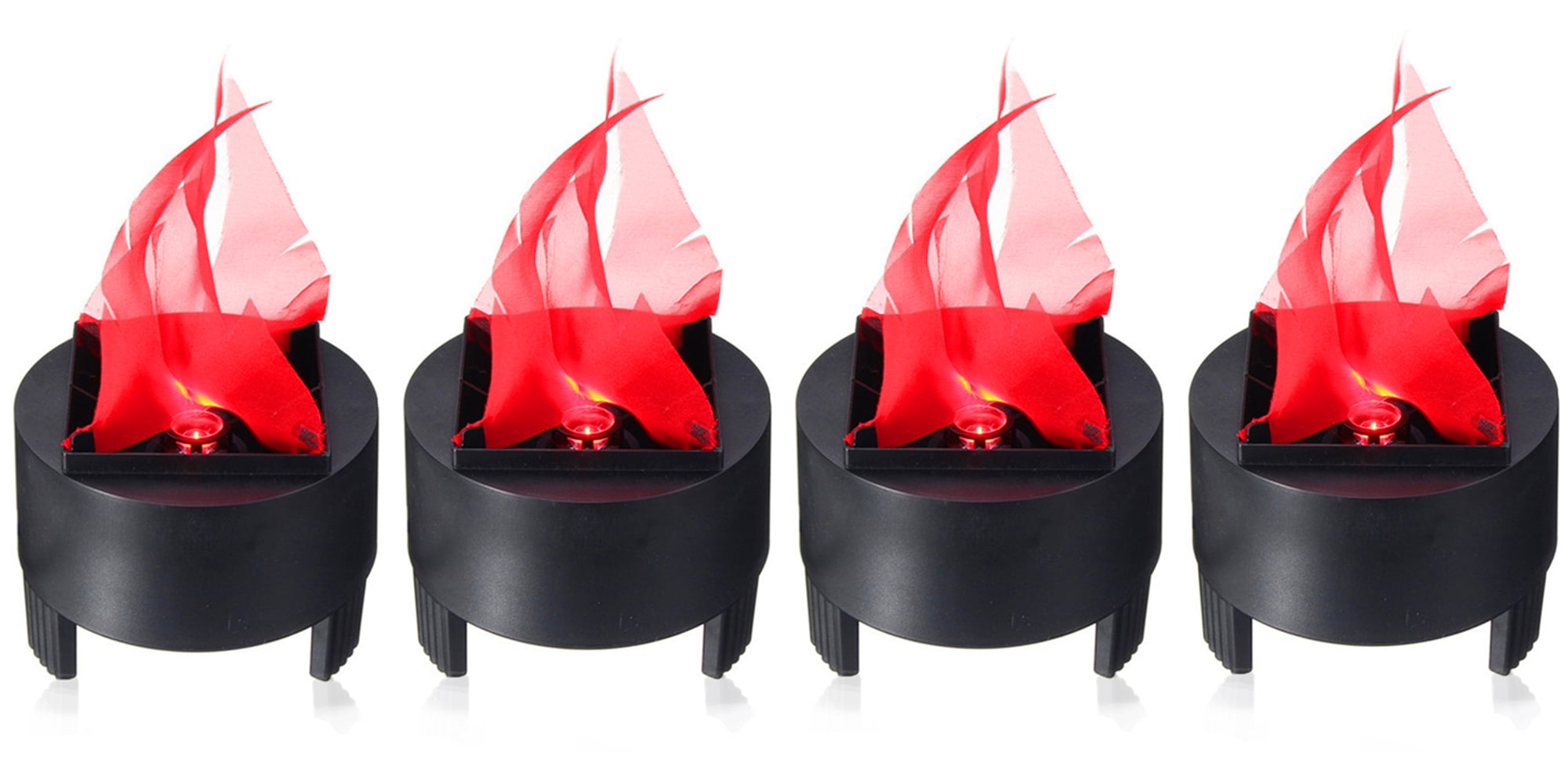 4-Pack 3D Artificial Fake Fire Flames Lights, LED Effect Lights ...