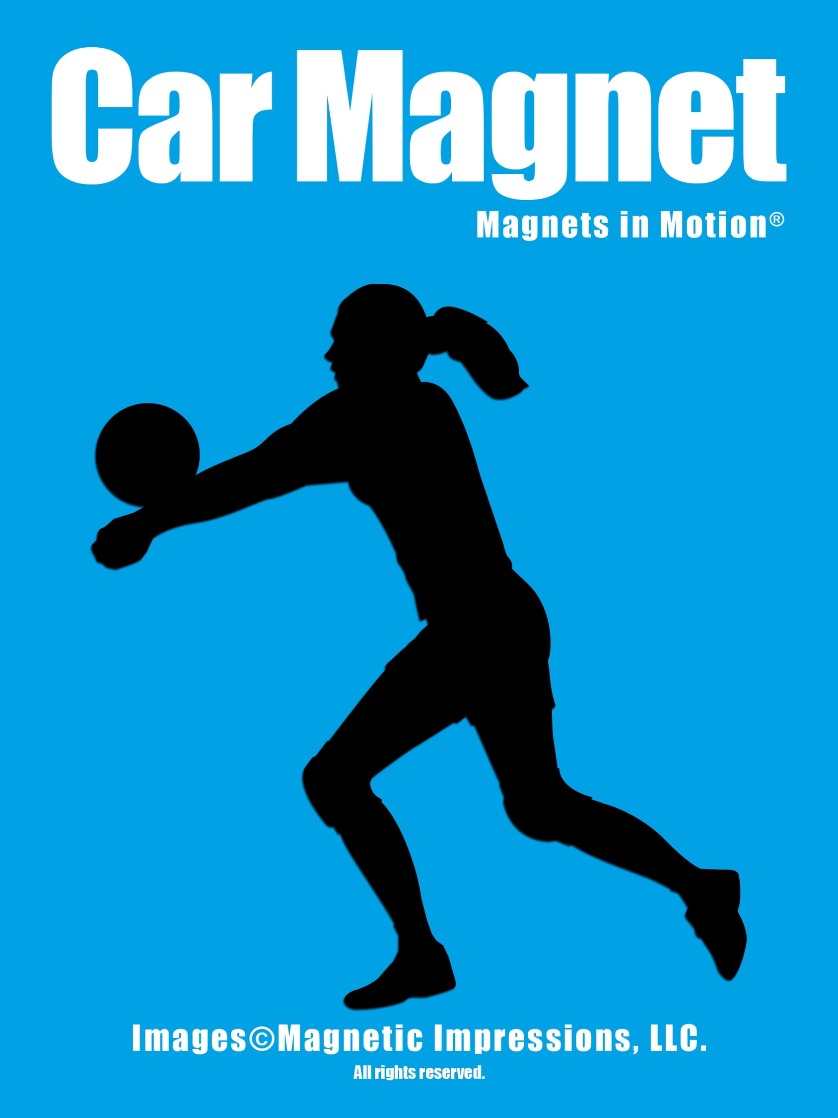 Magnets in Motion Volleyball Player Female Car Magnet Black - Walmart.com