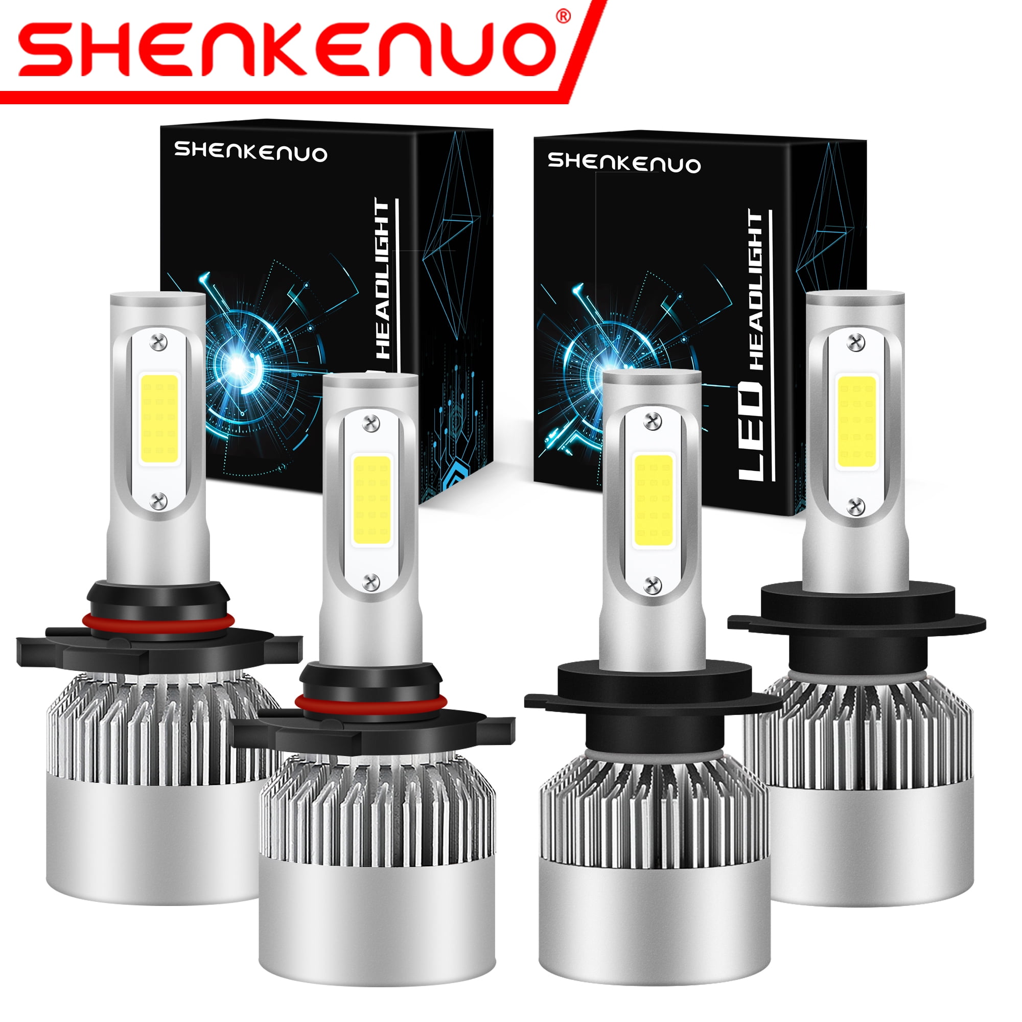 SHENKENUO for Mazda CX-7 2007-2010 2011 2012 9005 H7 LED Headlight ...