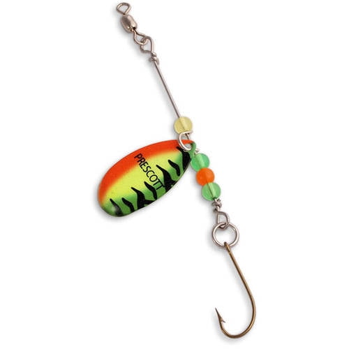 Prescott Spinner Pan Fish Rig Series 4" Leader 1-1/4" Blade - Fire ...