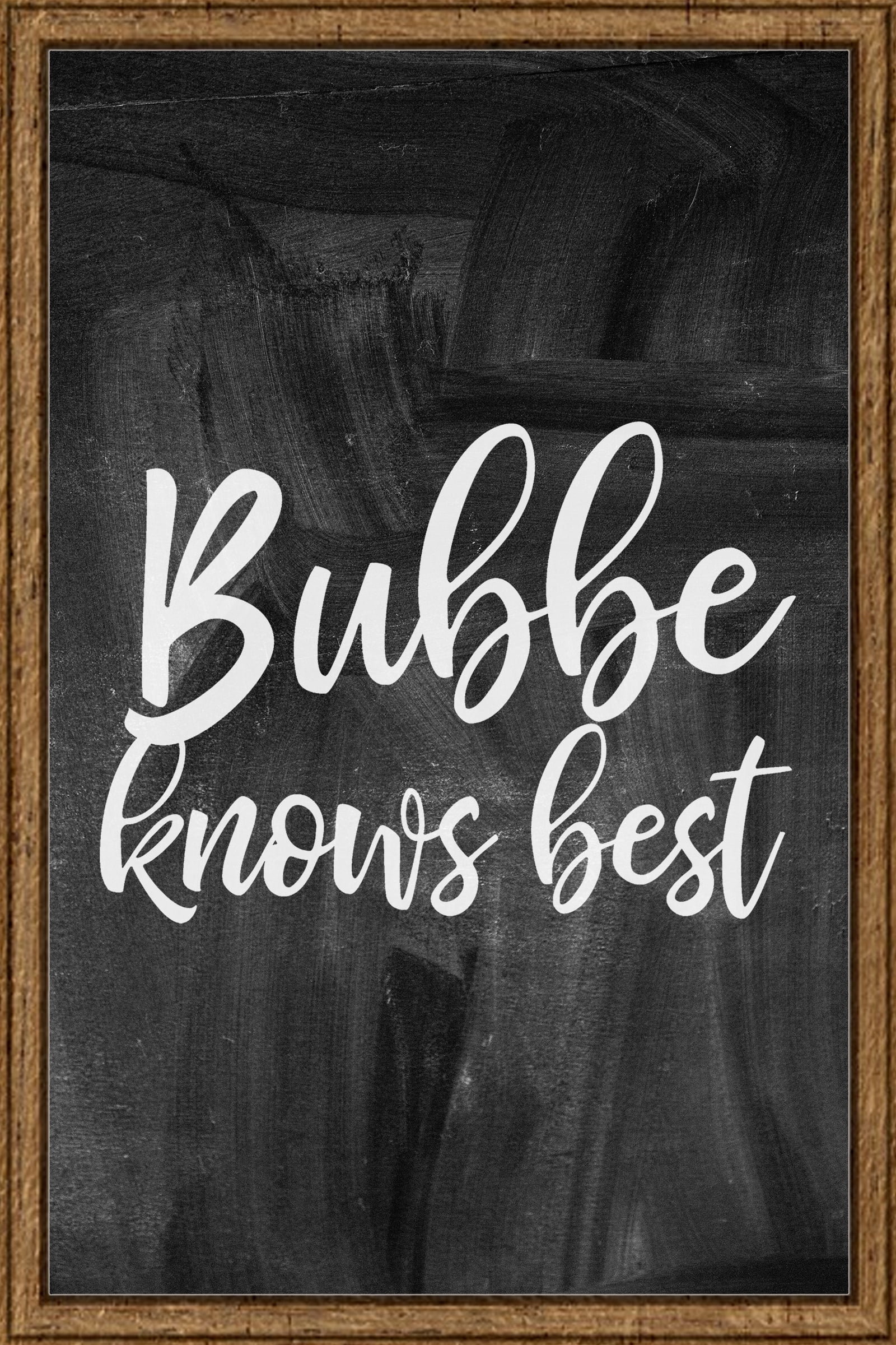 Bubbe knows best cursive family love grandma yiddish Jewish Tin Sign ...