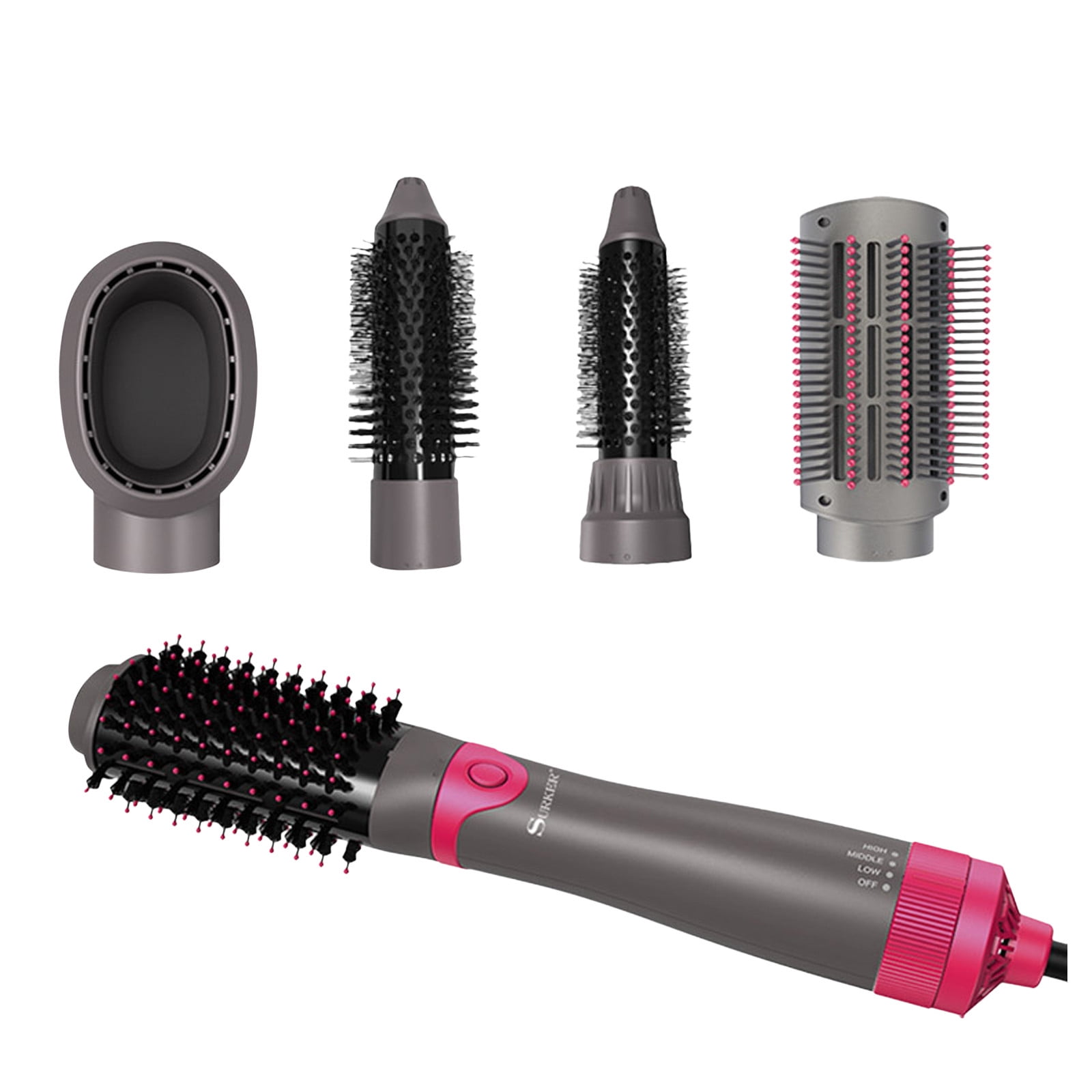 XZNGL Five-In-One Multifunctional Hot-Air Comb With Three-Gear ...