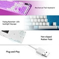 Wired Mechanical Gaming Keyboard, Typewriter Style, LED Purple Backlit ...