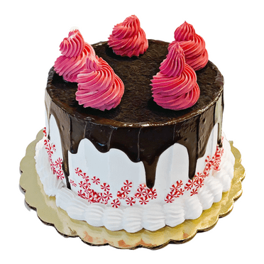 DEZICAKES Large Pink Rosette Fake Cake Display 9" Faux Cake- Decoration ...