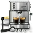 20 Bar Professional Espresso Machine with Milk Frother, Single & Double ...