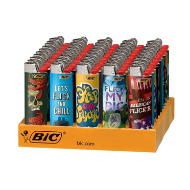 BIC Classic Pocket Lighter, Assorted Colors, Pack of 5 Lighters (Colors ...