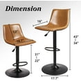 Waleaf 4-Set Adjustable Swivel Counter Height Bar Stools with Back and ...