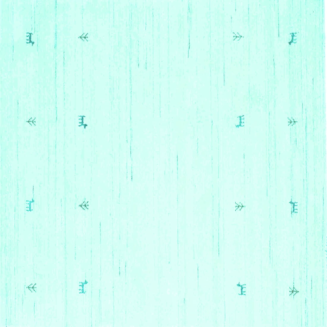 Ahgly Company Machine Washable Indoor Square Solid Turquoise Blue ...