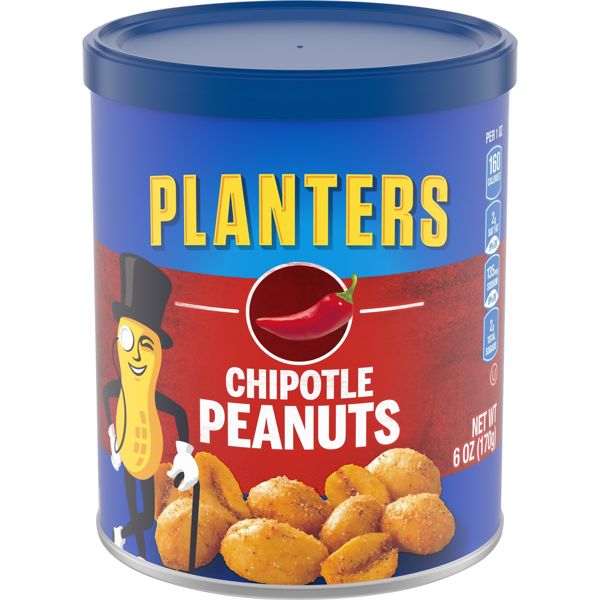 Planters Chipotle Peanuts, 6 oz Canister - Walmart.com