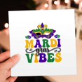 3drose, Mardi Gras Vibes Colorful Elegant Text, an Image of a Mask Cool ...