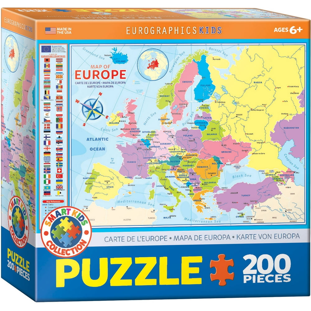 Map of Europe 200-Piece Puzzle - Walmart.com - Walmart.com