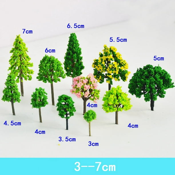 Mini Model Trees Model Train Scenery Mixed Miniature Trees Artificial ...