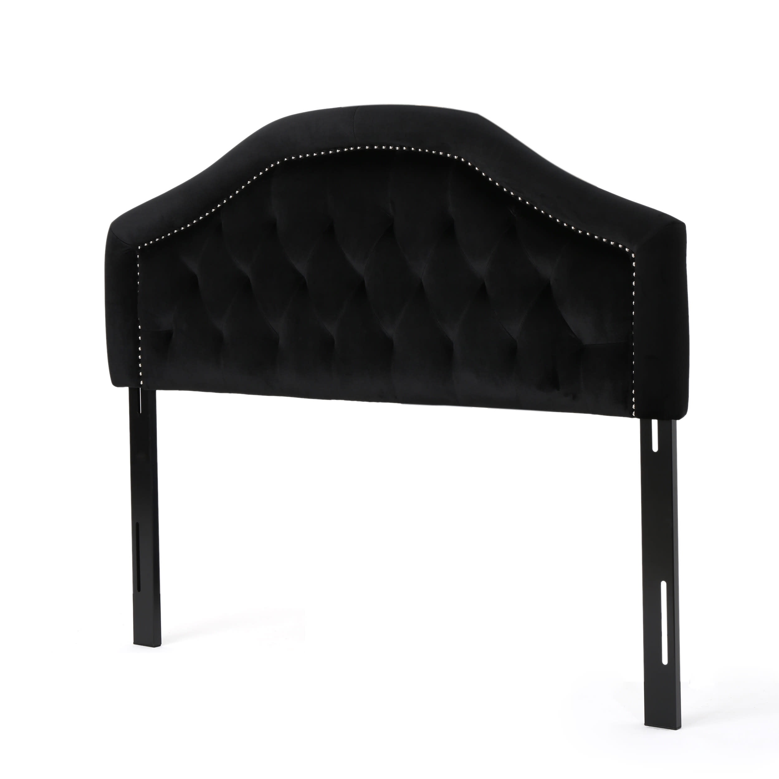 GDF Studio Maizyl Contemporary Tufted Full/Queen Headboard, Black ...