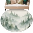 Forest 7' Round Rug for Living Room Conversation Area, Fantasy ...