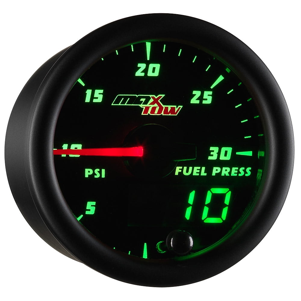 MaxTow Black and Green 30 PSI Fuel Pressure Diesel Gauge - Walmart.com