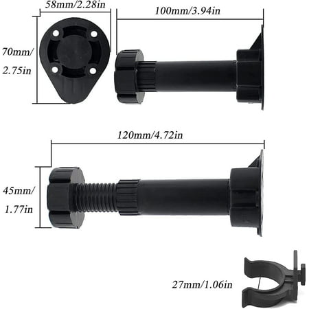 Lepai 20 Pieces Plastic Adjustable Furniture Pedestal Feet, Adjustable ...