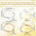 16Pcs 2 Colors 201 Stainless Steel Huggie Hoop Earrings Findings with ...