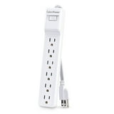 CyberPower MP1087SS Surge Protector, 2-Pack, 500 Joules, 6 Outlets, 3 ...