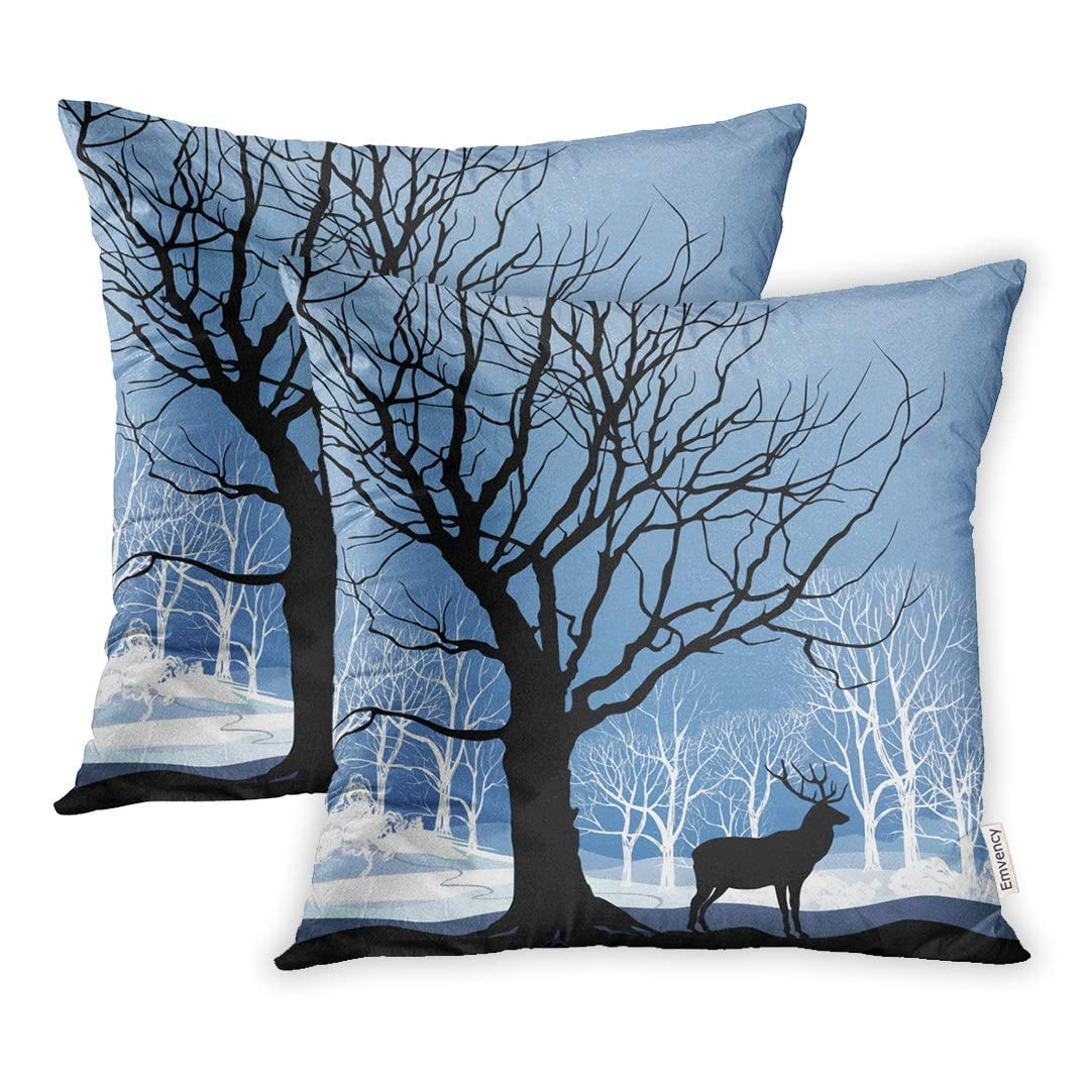 USART Blue Animal Snow Winter Landscape Deer Abstract of Forest Beauty ...