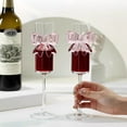 Ruanlalo Wine Glass Champagne Flutes with 3D Pink Butterfly Decoration ...