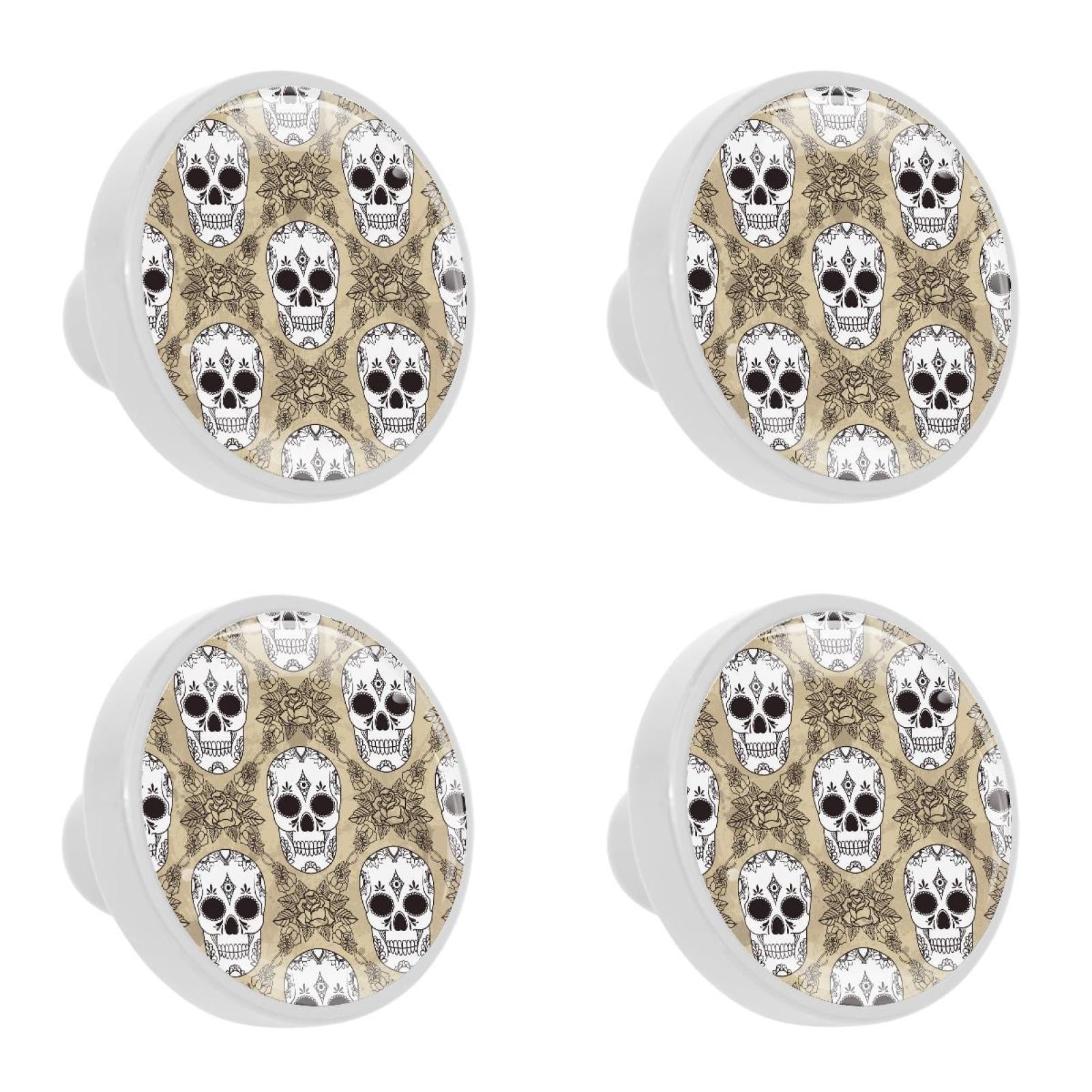 4 Pcs Skull Knobs for Kitchen Cabinet Cupboard Dresser Bookcase Drawer ...