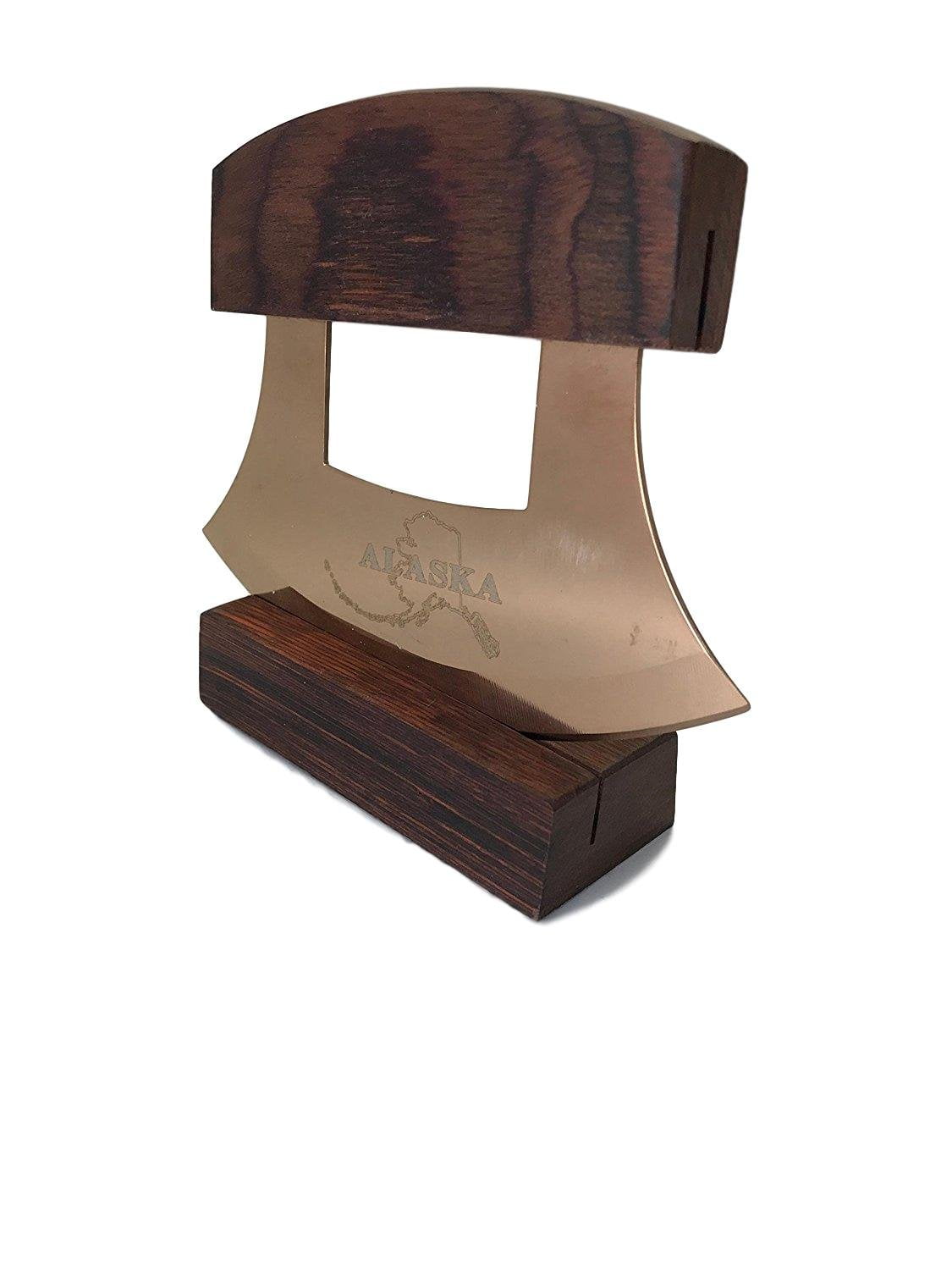Alaska Alaskan Ulu Dark Wood Handle Copper Blade - Walmart.com