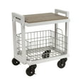 Atlantic Configurable Storage Cart System - 2-Tier Slim Cart, White ...