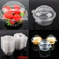 Fyydes Disposable Plastic Cupcake Cases, Clear Food-Grade Dome Cups ...