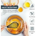 Silicone Whisk, Stainless Steel Wire Whisk Set - 1/2/3 Pcs Rubber ...