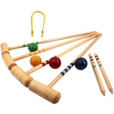GoSports Deluxe Croquet Set - Full Size for Adults & Kids, Includes 6 ...