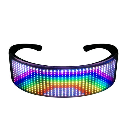 Anself Lunettes Led Personnalisables Bt Lunettes Led Lumière Colorée ...