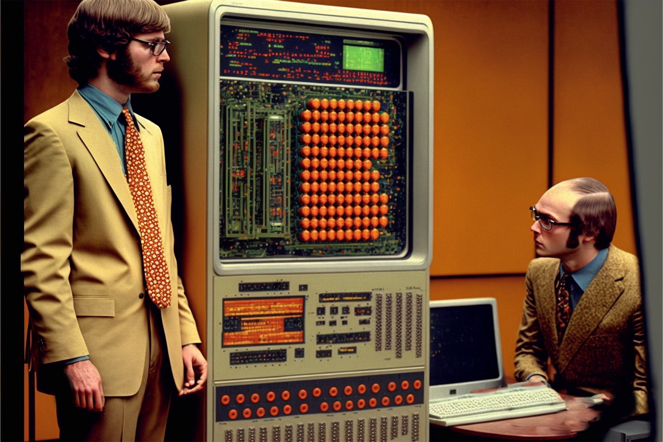 24x36 gallery poster, totally groovy 1970s supercomputer ai art p3 ...