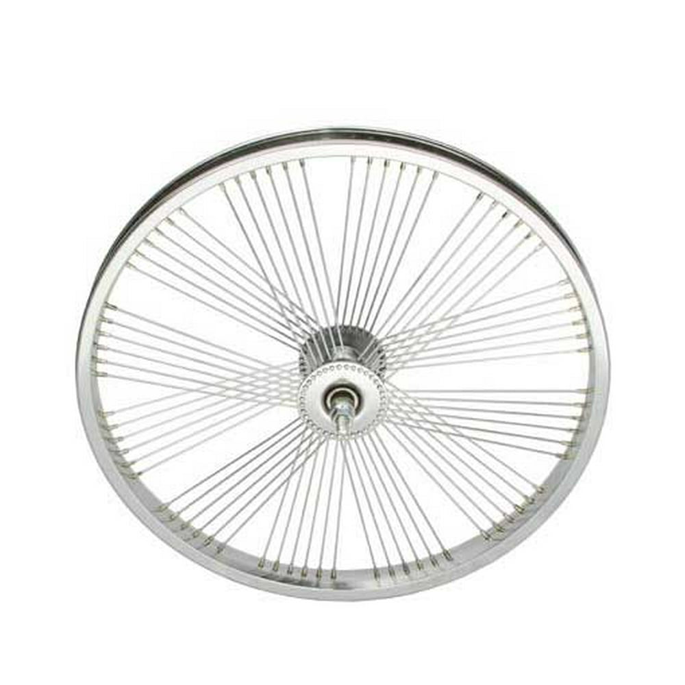 20" Fan 72 Spoke Front Wheel 14G Chrome. Bicycle wheel, bike wheel ...