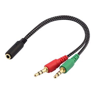 Headphone Splitter For Computer 3.5mm Female to 2 Dual 3.5mm Male ...