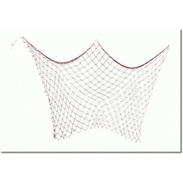 Sea Breeze Luau: Red Cotton Fish Netting - Novelty Nautical Decor for ...