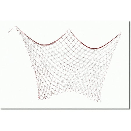 Sea Breeze Luau: Red Cotton Fish Netting - Novelty Nautical Decor for ...