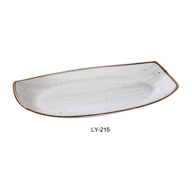 Yanco LY-215 Lyon 15 in. Rectangular Plate, Reactive Glaze - Pack of 12 ...