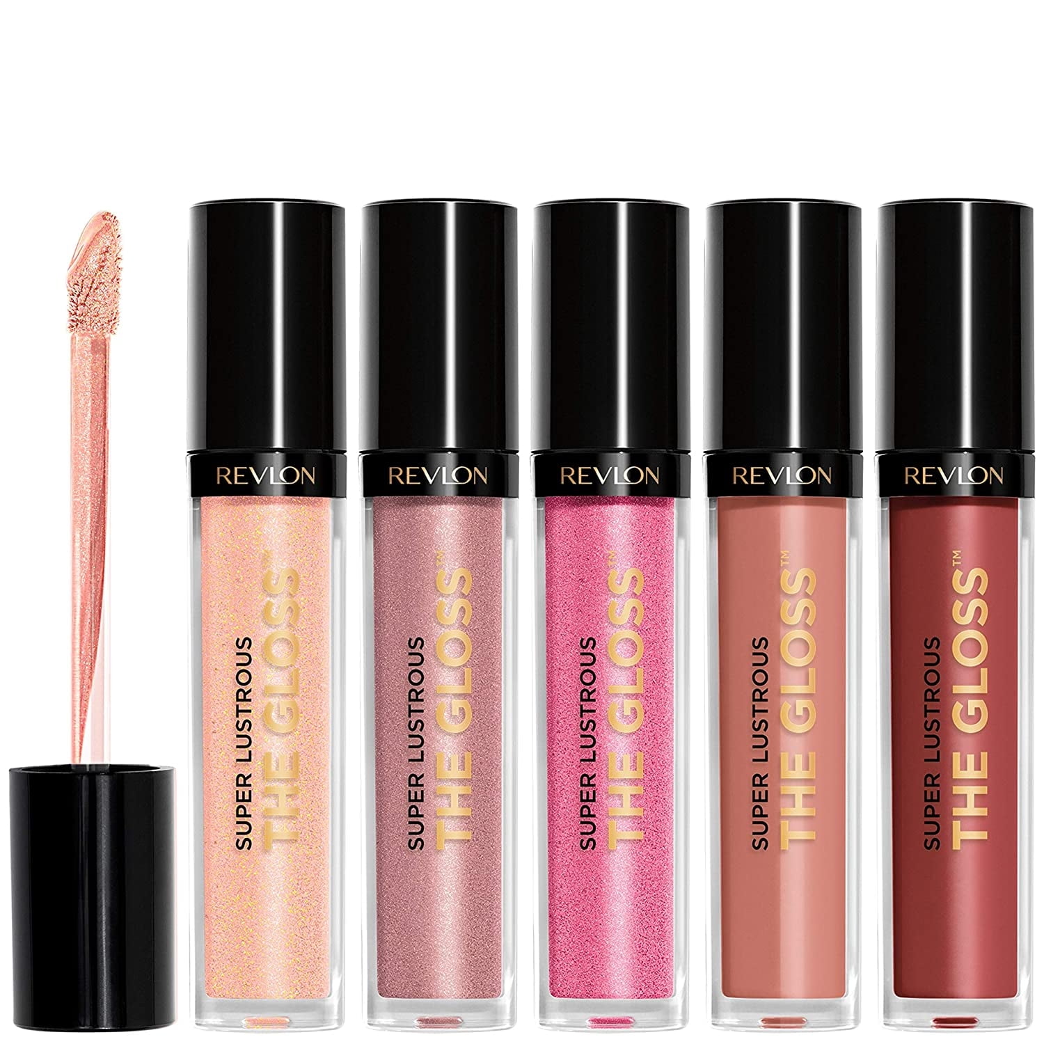 REVLON Super Lustrous The Gloss Set de regalo de brillo labial 5 piezas ...