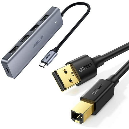 Bundle USB Printer Cable USB 2.0 Type A Male to Type B Male Printer ...