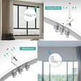 Side Wall Mount Curtain Track, Dingrich 5m(16.4 ft) Flexible Bendable ...