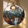 Vertical Stone Formation Stained Glass Style Window Suncatcher ...