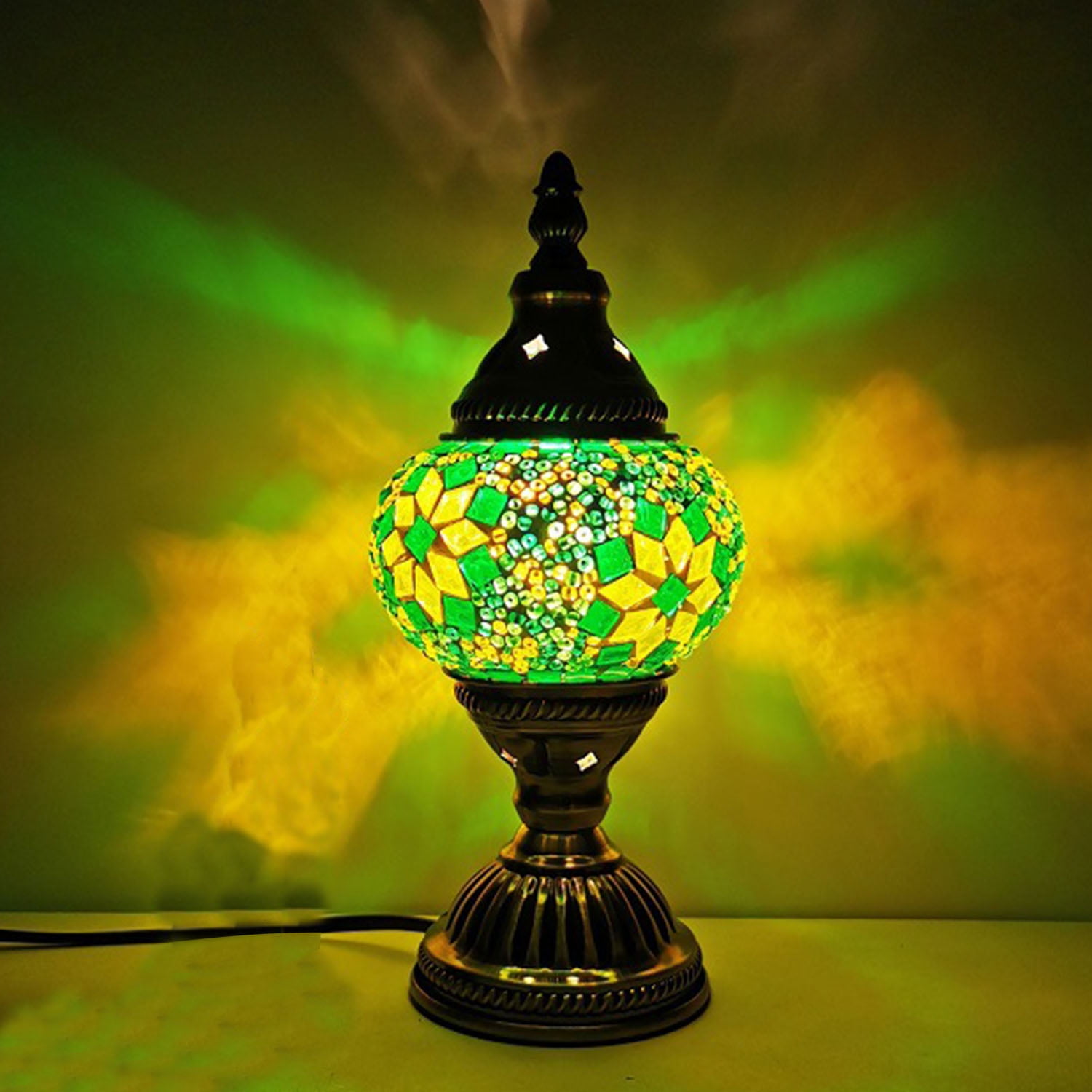 Click here for Lubi Stained Glass Plant Series Table Lamp  Mosaic... prices