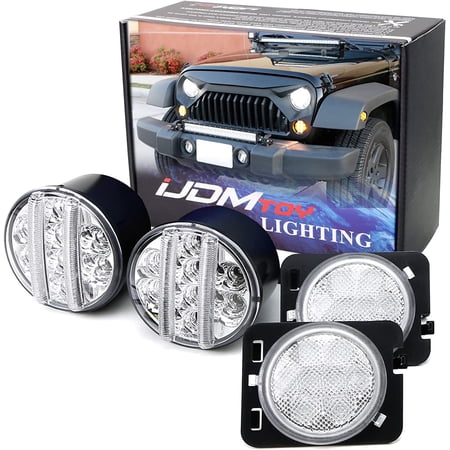 Clear Lens LED Daytime Running Lights/Turn Signal Lamps w/ Fender Flare ...