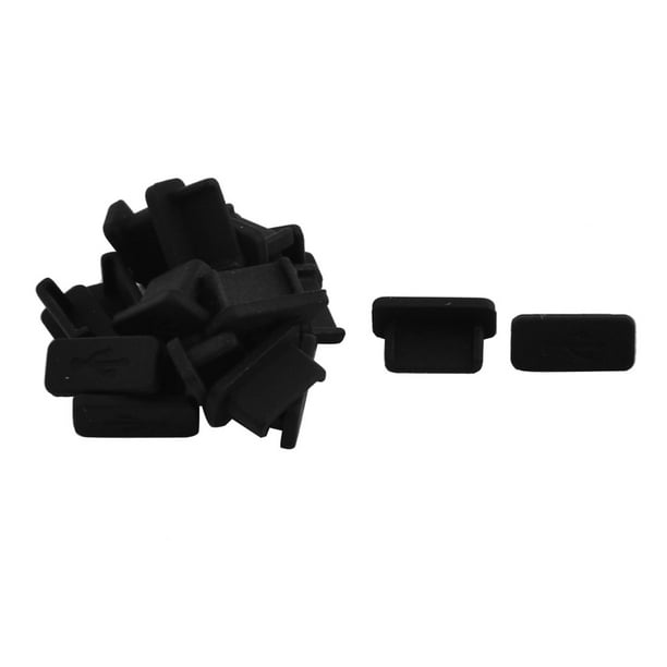 Phone Rubber USB Type C Female Port Anti Dust Cover Cap Plug Black ...