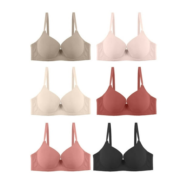Ladies DD Size Solid Coverage Underwired Bra 6 Piece Color Variety Pack ...