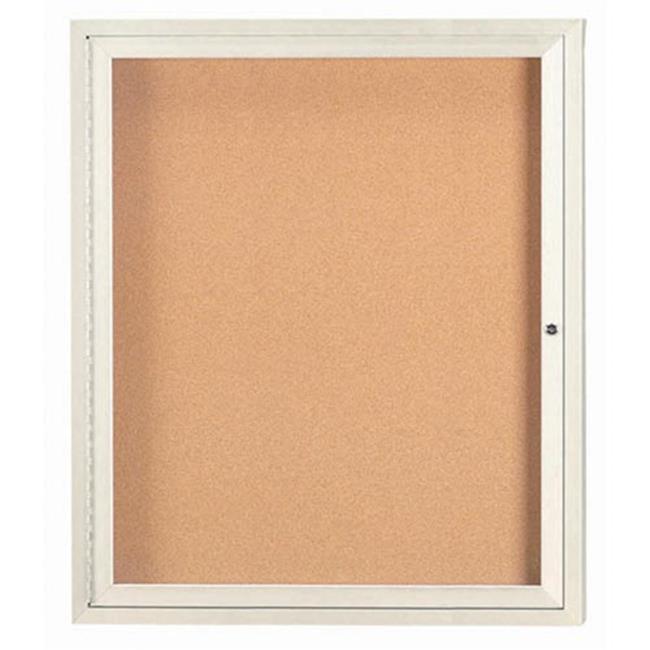 1-Door Enclosed Bulletin Board - Ivory - Walmart.com