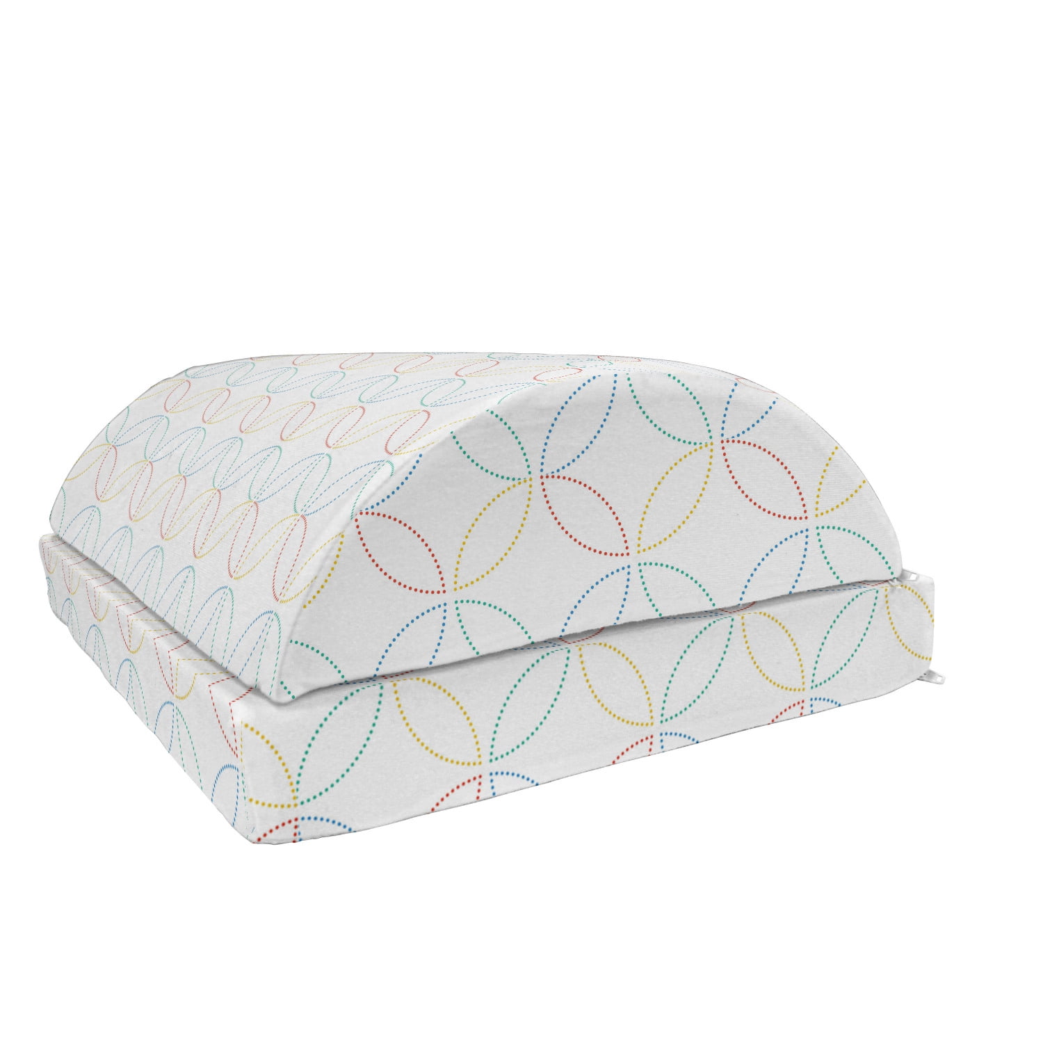 Geometric Foot Rest, Pastel Image of Repeated Intersected Circles ...