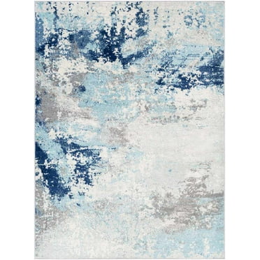 Better Homes & Gardens Geo Waves Indoor Living Room Area Rug, Blue ...